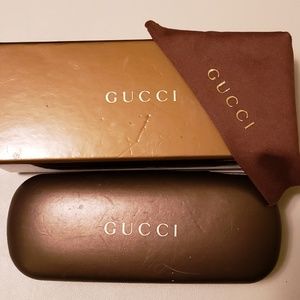 Gucci Accessories | Hard Case And Cleaning Cloth | Poshmark